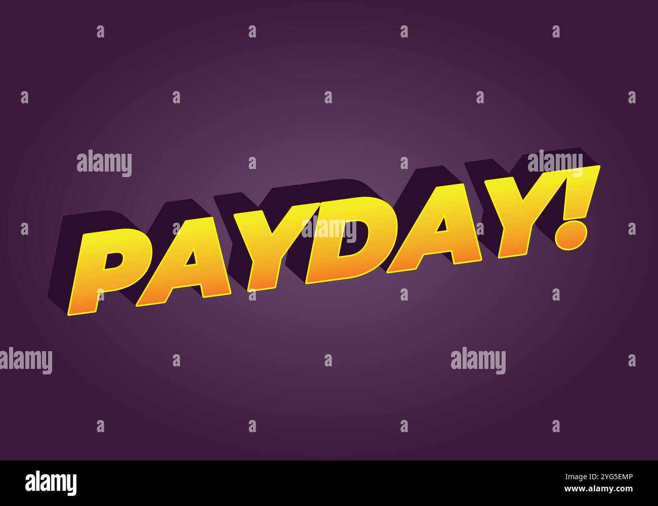 Payday. 3D text effect design for digital or print ads Stock Vector ...