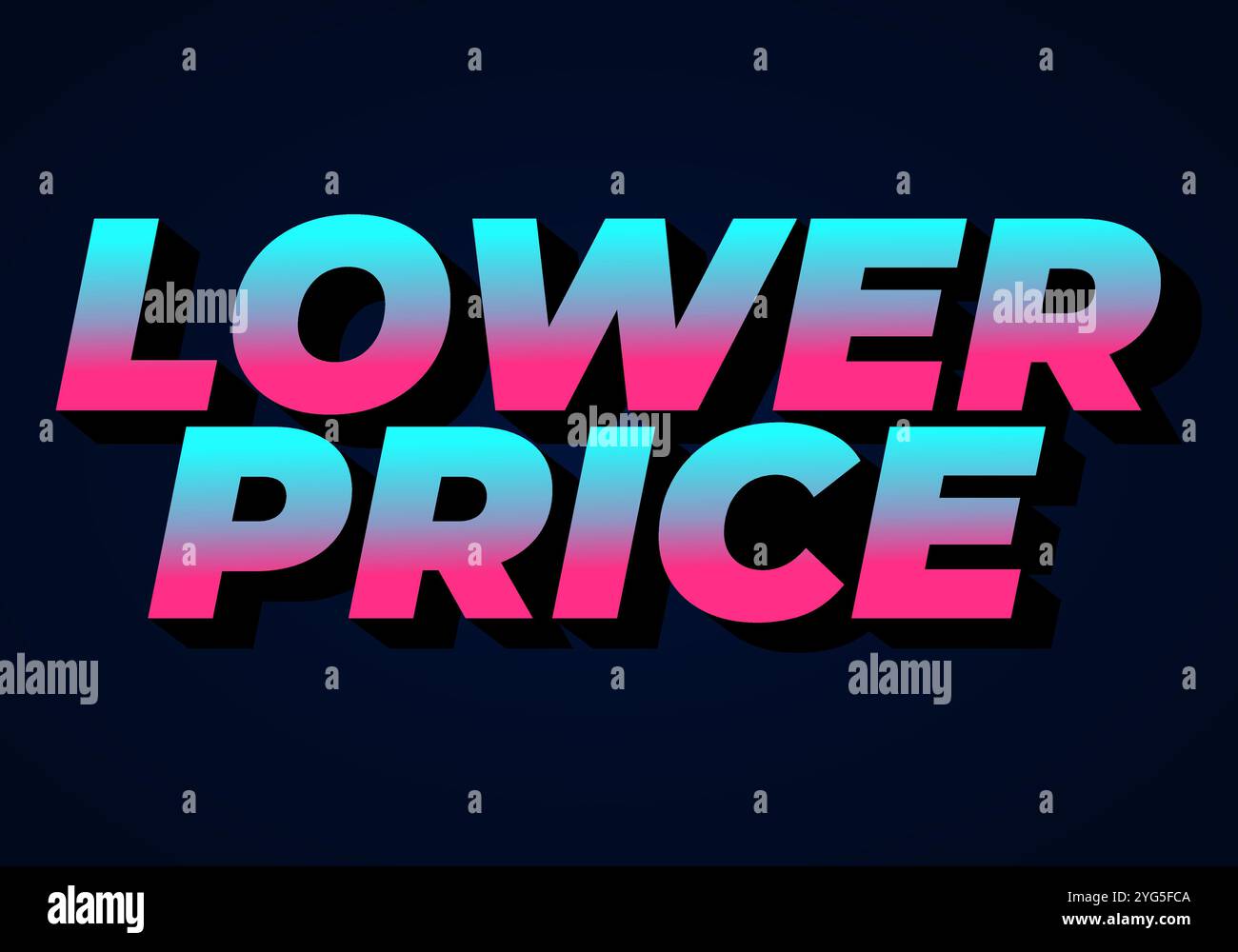 Lower price. Text effect design with modern colors and 3D font look ...