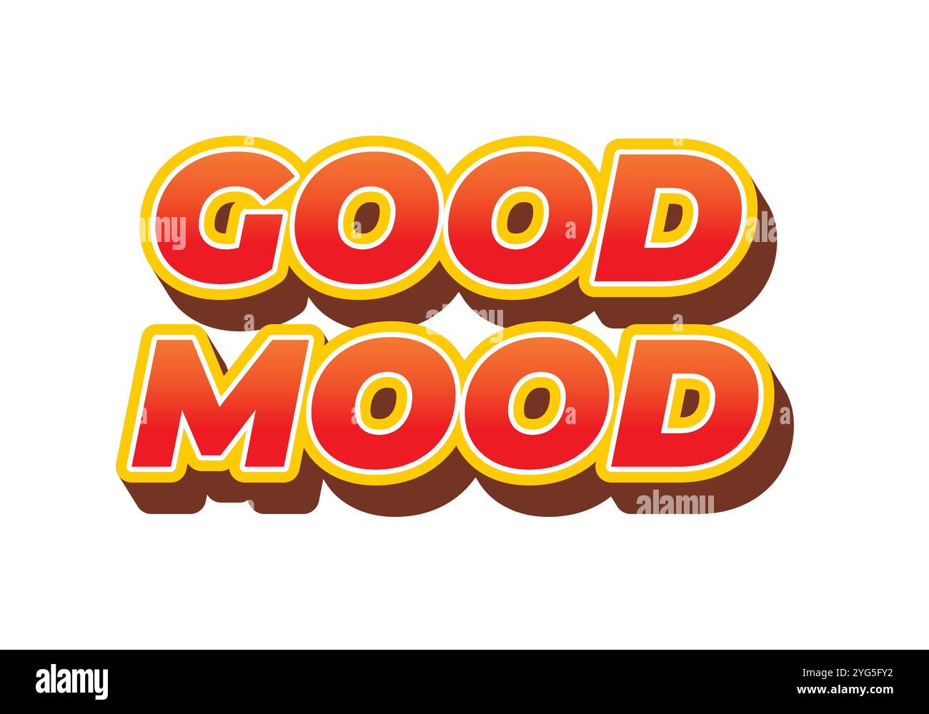 Good mood. Text effect design in eye catching colors with 3D look ...