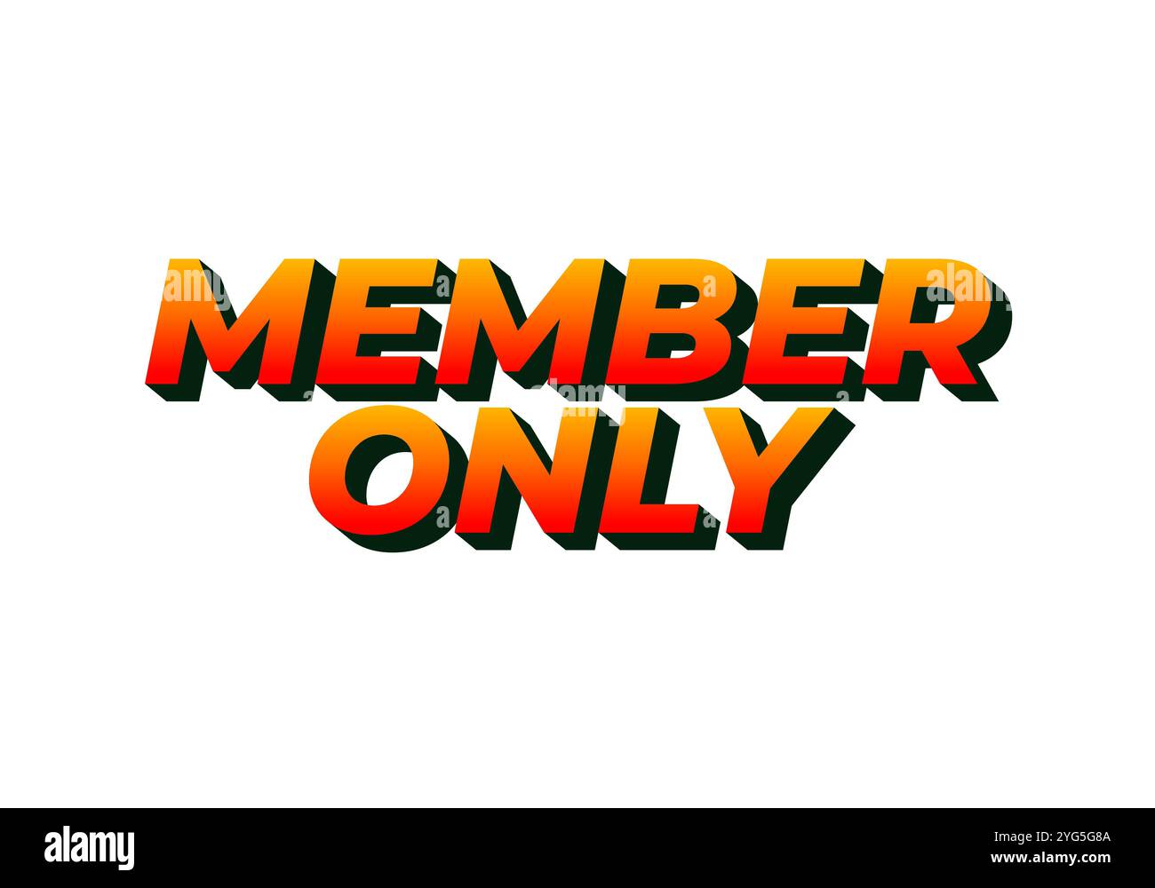 Member only. Text effect design for social media or marketing ads Stock ...