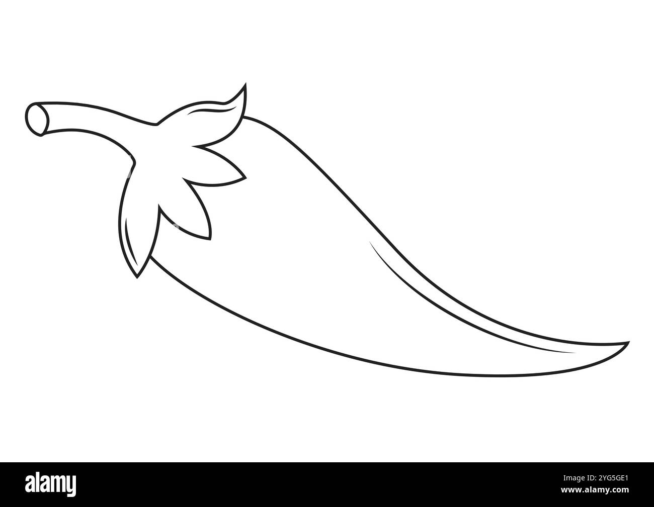 Black and White Cartoon Pepper Vector Flat Designs, Ideal for Coloring ...
