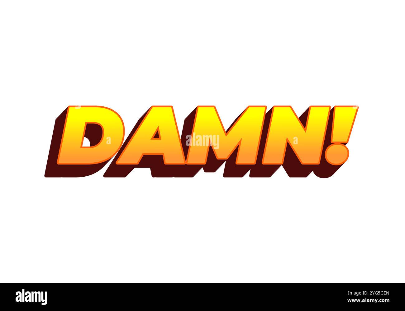 Damn. Text effect design with modern color and 3D look Stock Vector ...