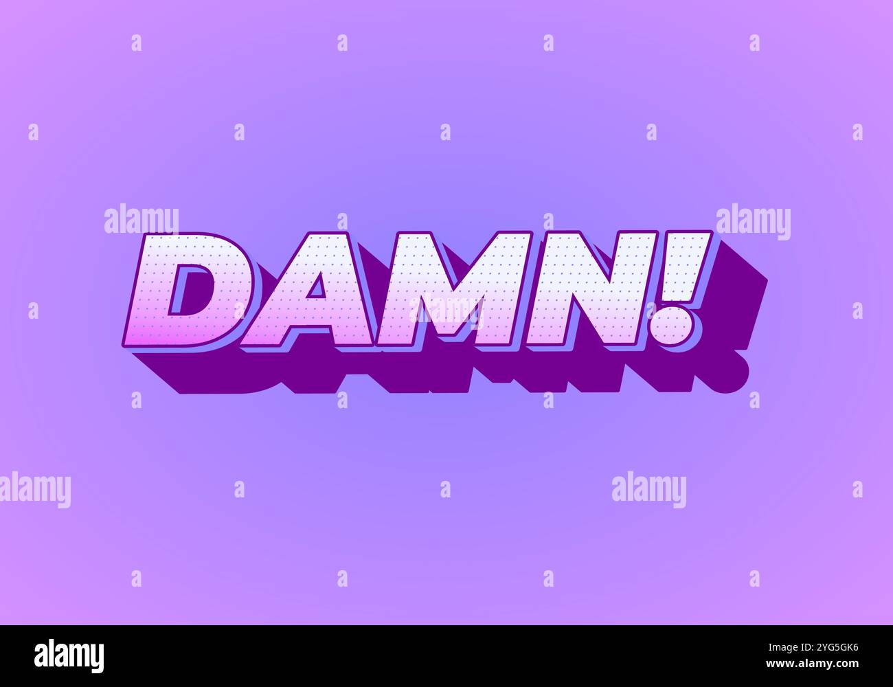 Damn. Text effect design with modern color and 3D look Stock Vector ...