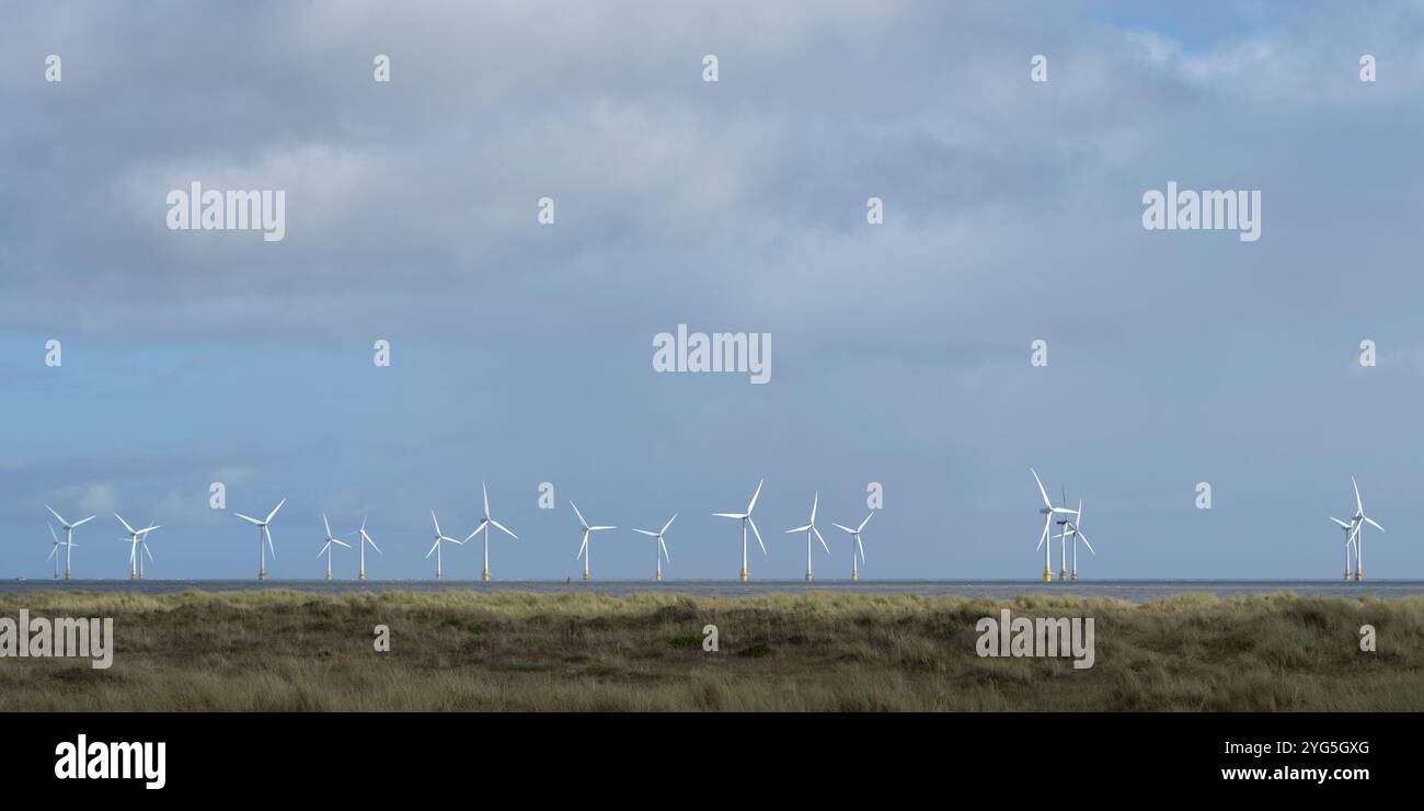 Offshore wind turbines norfolk beach hi-res stock photography and ...