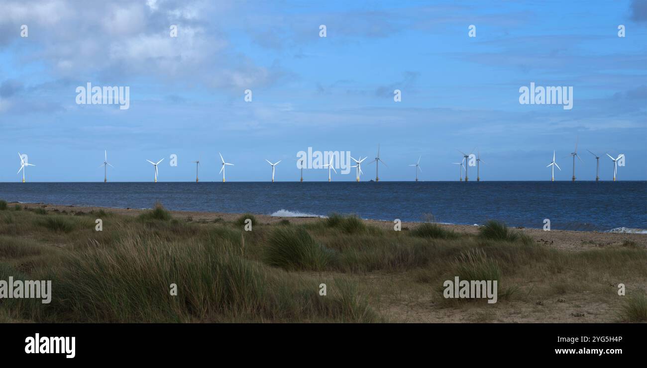 Scooby Sands offshore wind farm Great Yarmouth Norfolk Stock Photo - Alamy