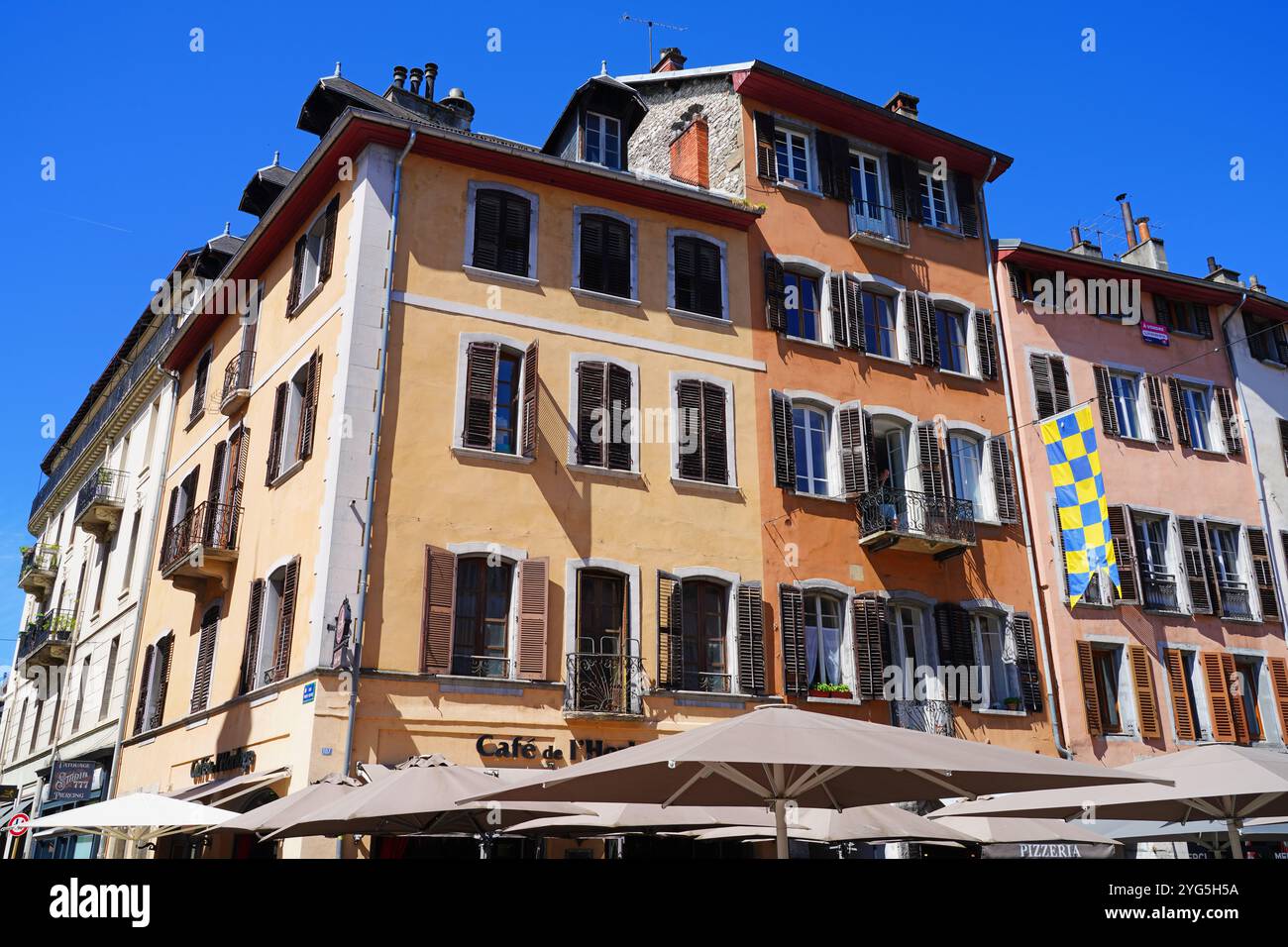 CHAMBERY, FRANCE – 7 MAY 2024 – Day view of Chambery, a medieval town ...