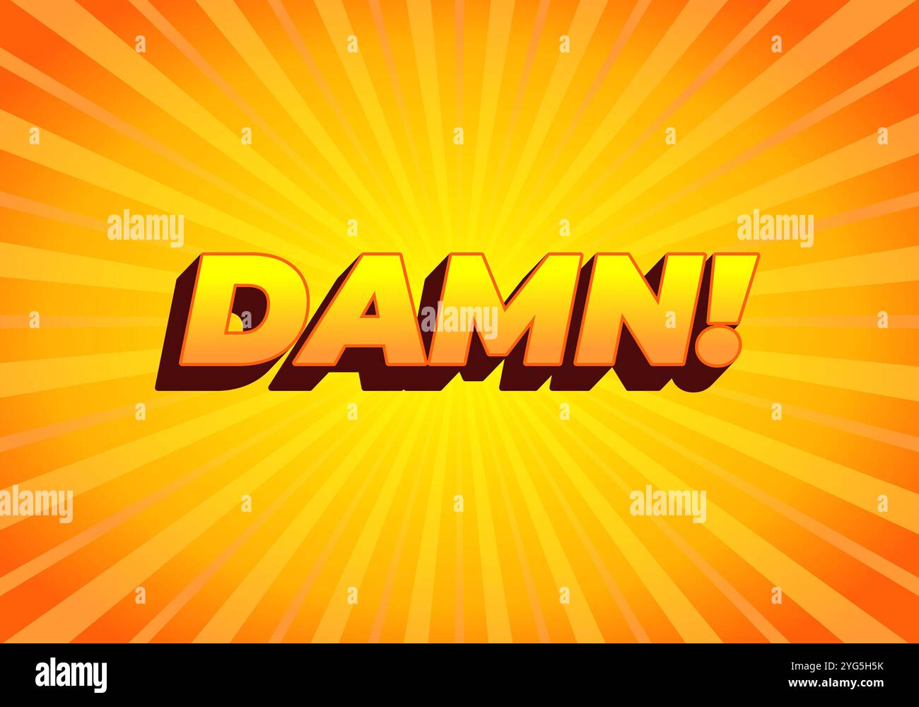 Damn. Text effect design with modern color and 3D look Stock Vector ...