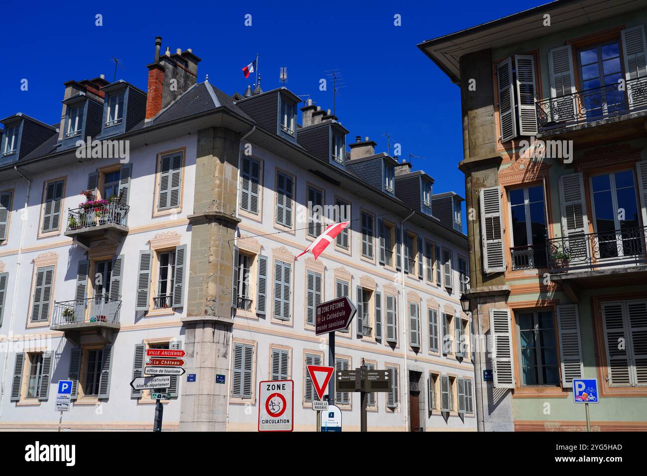 CHAMBERY, FRANCE – 7 MAY 2024 – Day view of Chambery, a medieval town ...