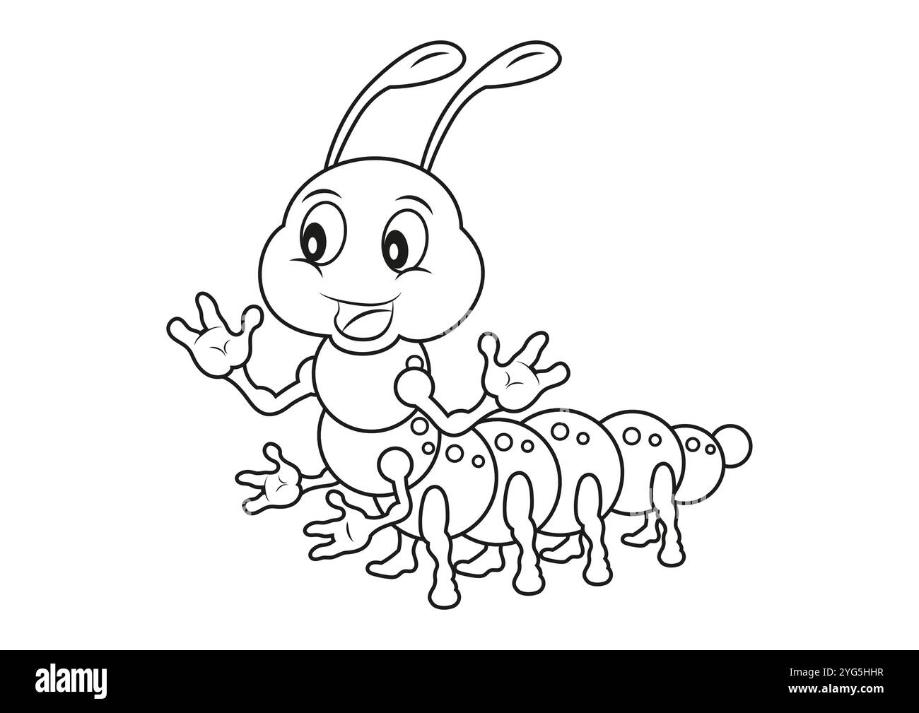Caterpillar To Butterfly Coloring Page