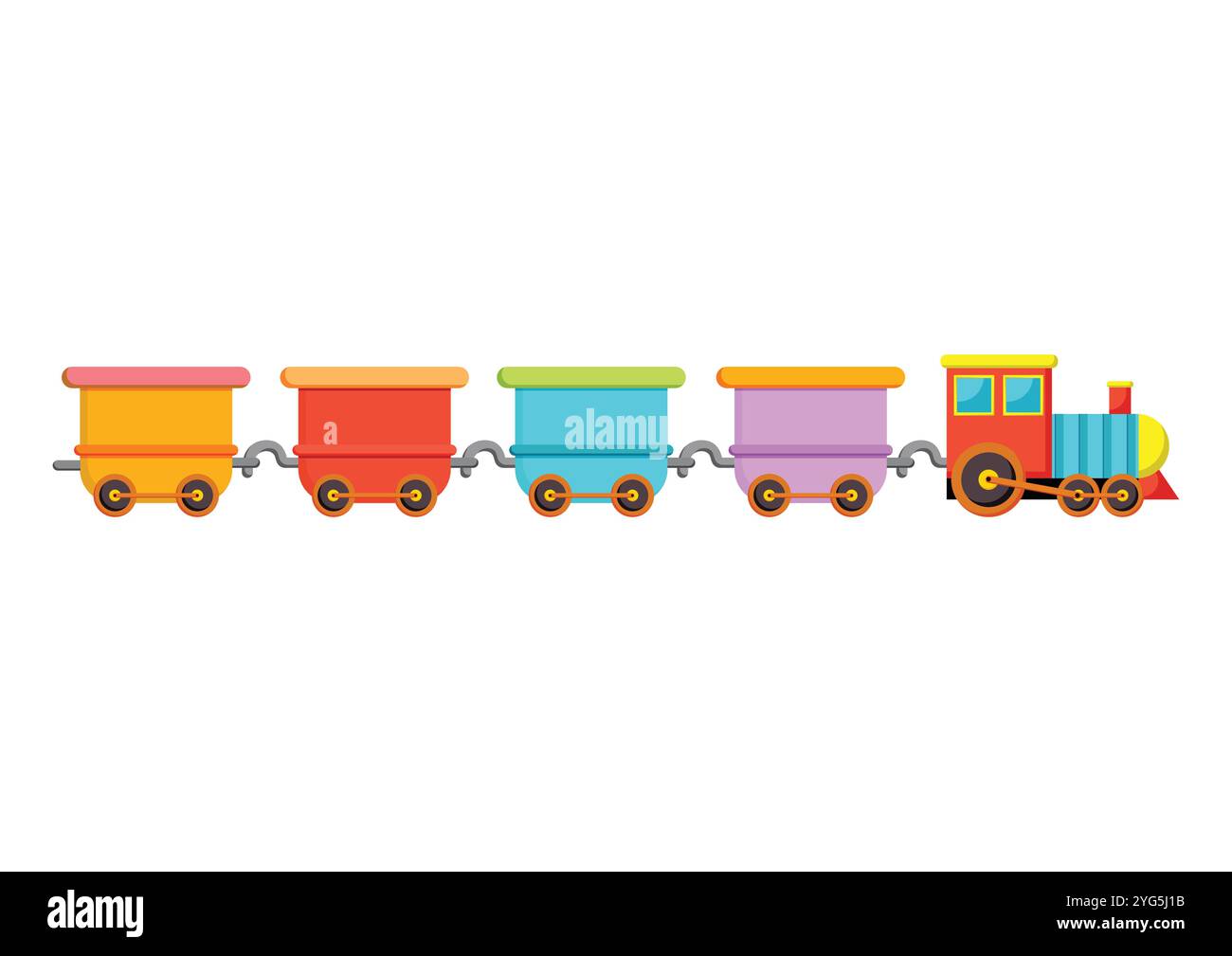 Long Cartoon Train EMOB 111 Cm Long Cartoon Character Train 36 Pcs