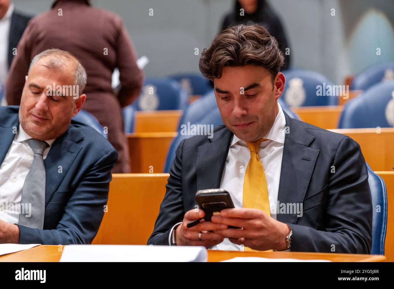 Den Haag, Netherlands. 05th Nov, 2024. DEN HAAG, NETHERLANDS - NOVEMBER 5: Leon de Jong (PVV ...