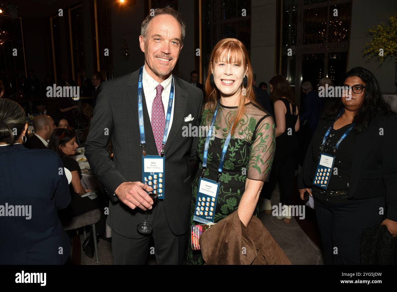 Dean Murphy, Heather Long during The 2024 Gerald Loeb Awards presented ...