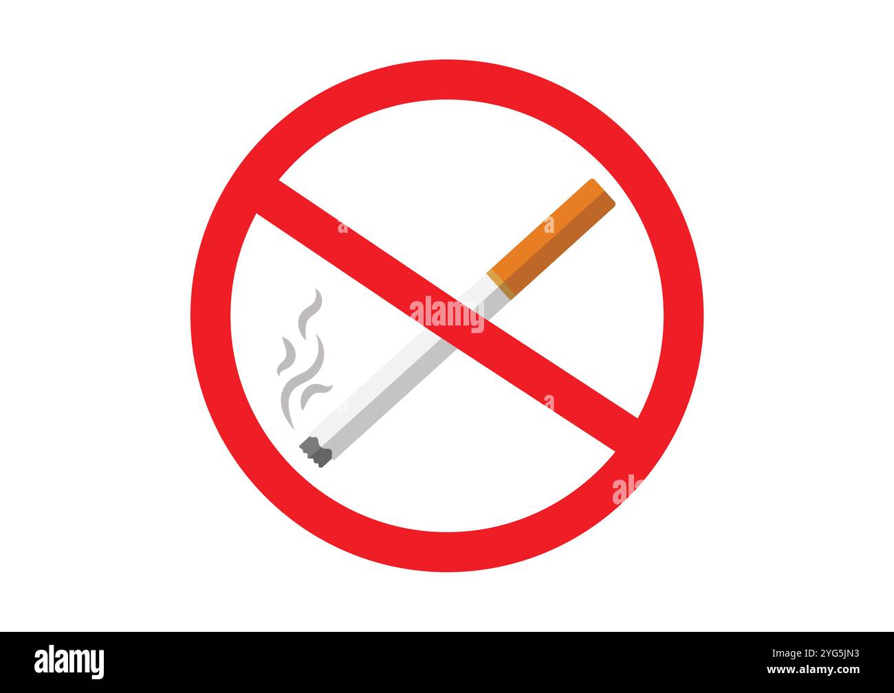 Forbidden to smoke sign vector flat design isolated on white background ...