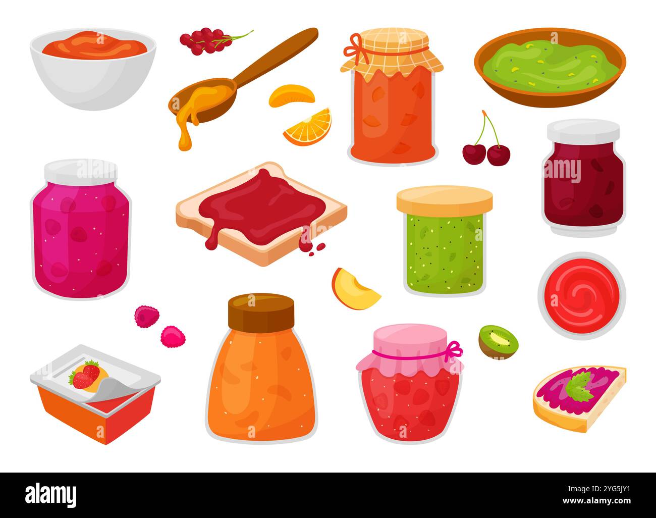 Bread raspberry jam on Stock Vector Images - Alamy