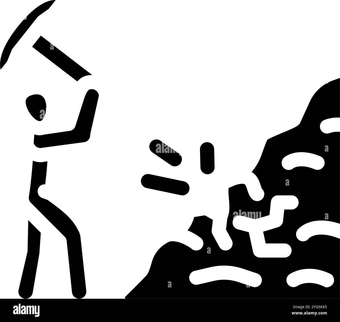 hard work success life glyph icon vector illustration Stock Vector ...