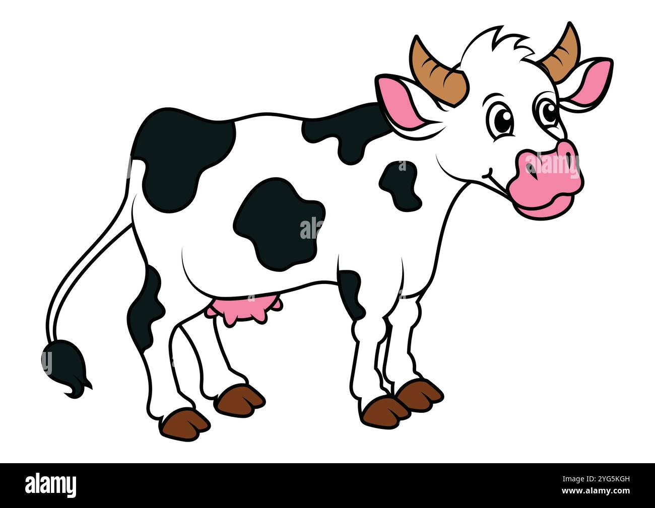 Head cow on farm Stock Vector Images - Alamy