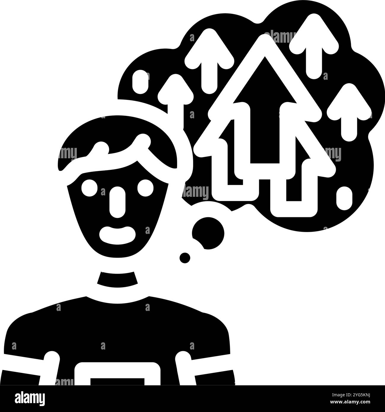 self improvement success life glyph icon vector illustration Stock ...
