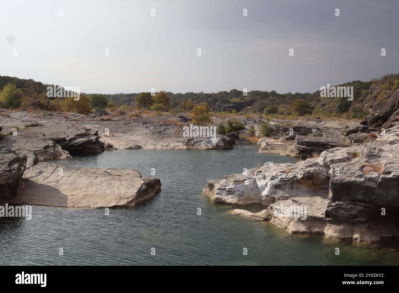 Low water levels at Pedernales Falls Stock Photo - Alamy