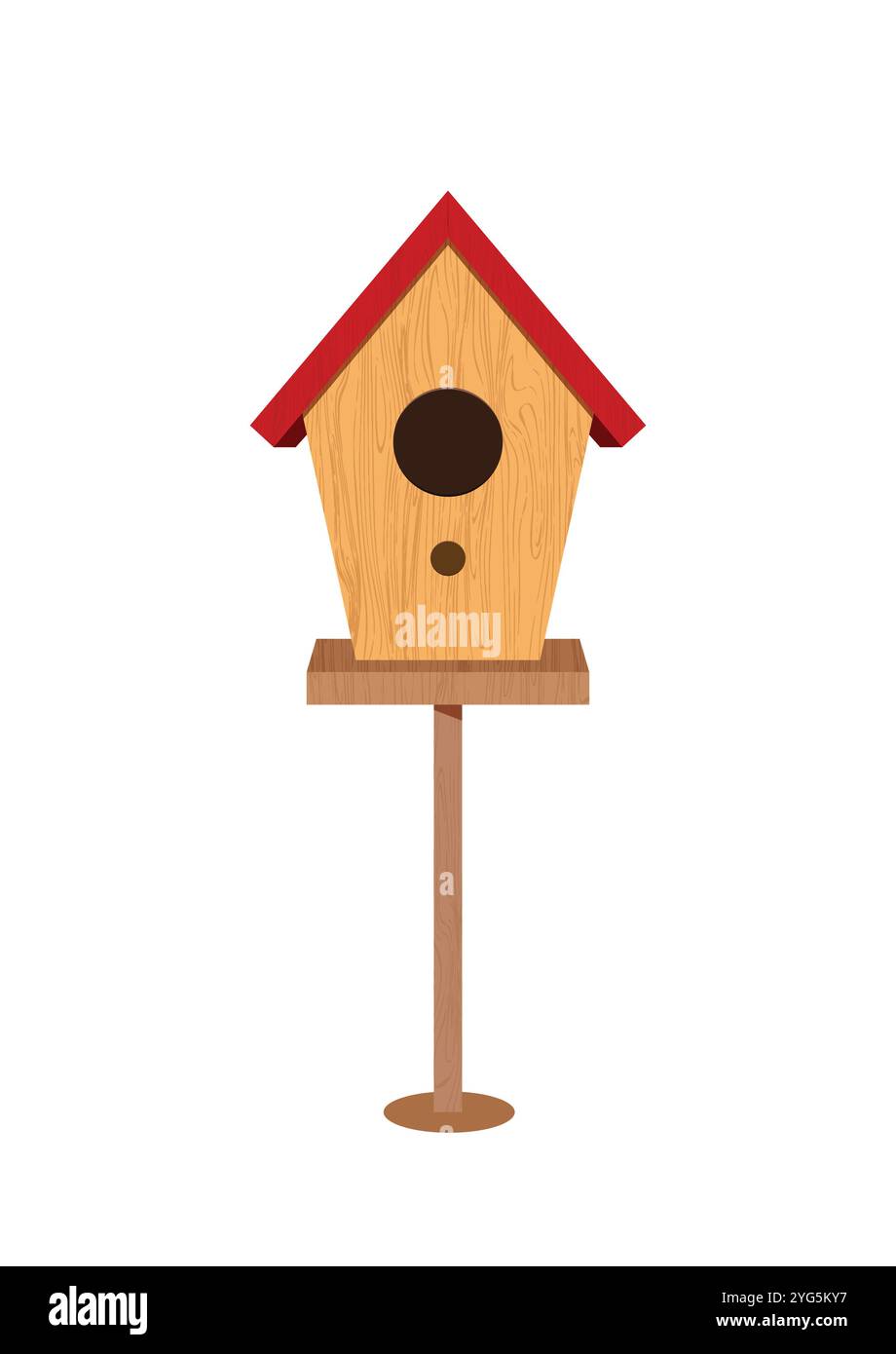 Wooden birdhouse vector flat design isolated on white background Stock ...