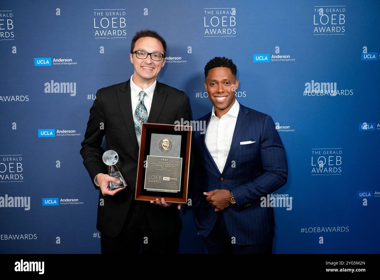 Bob Herman, STAT, WINNER, Jarred Hill during The 2024 Gerald Loeb ...