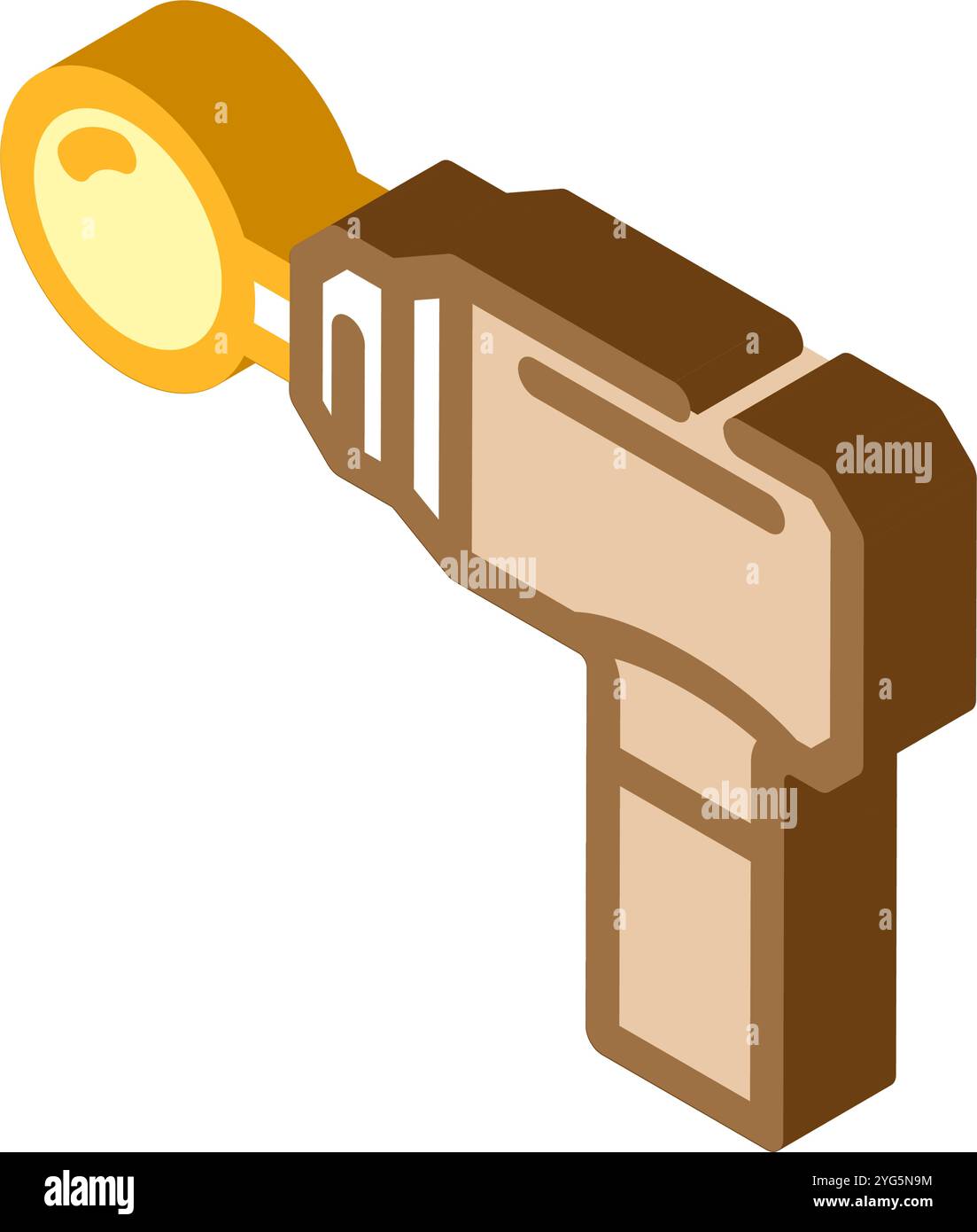 percussion gun fitness tool isometric icon vector illustration Stock ...