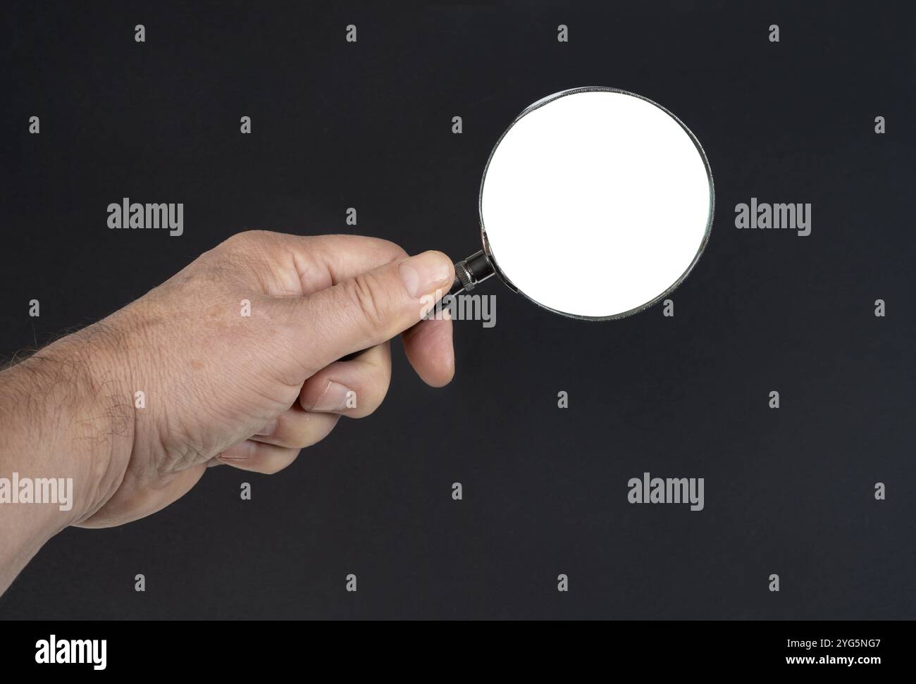 a magnifying glass with a transparent lens Stock Photo - Alamy