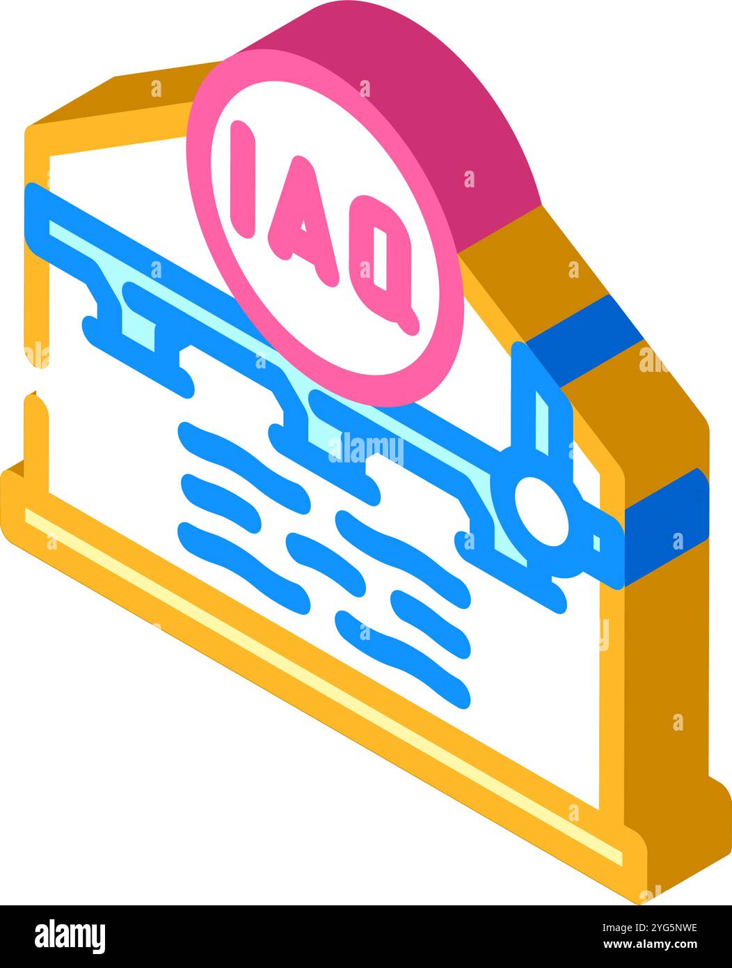 indoor air quality green building isometric icon vector illustration ...