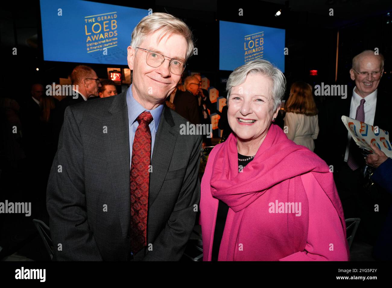 Diana Henriques, Martin Peers during The 2024 Gerald Loeb Awards ...