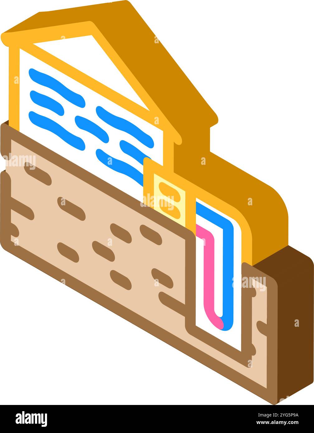 passive cooling green building isometric icon vector illustration Stock ...
