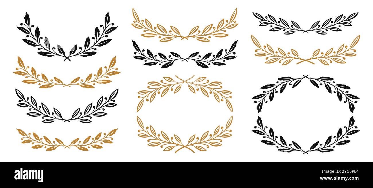 Floral pattern ornamental plants, dividers, borders, frames, wreaths ...