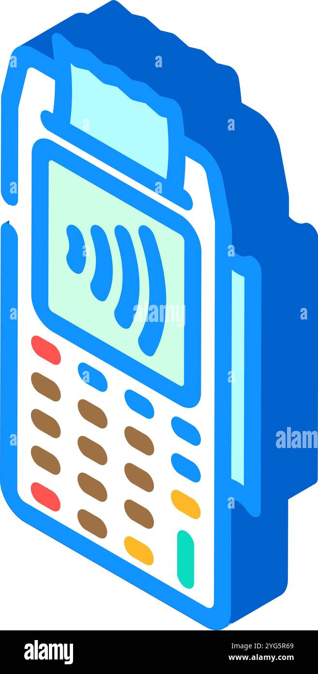 nfc payment terminal isometric icon vector illustration Stock Vector Image & Art - Alamy