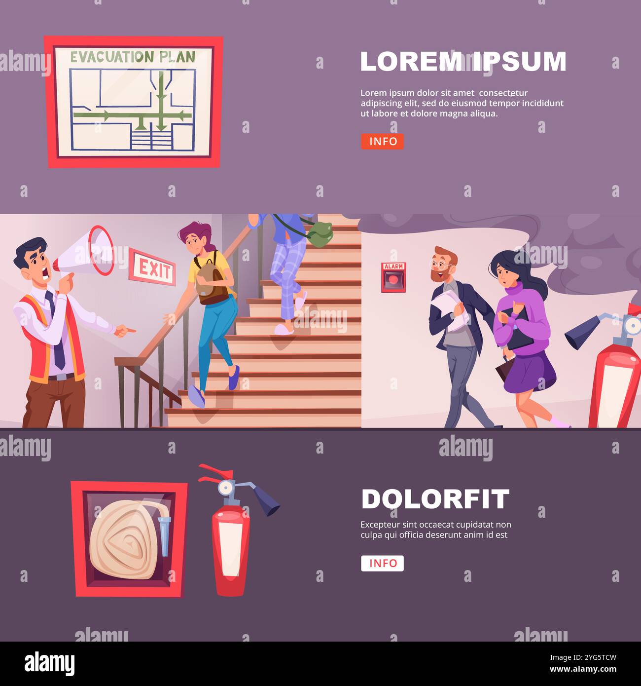 Evacuation office Stock Vector Images - Alamy
