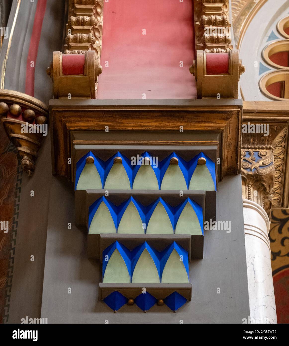 Ornate and colourful Jerusalem Synagogue, also known as the Jubilee ...