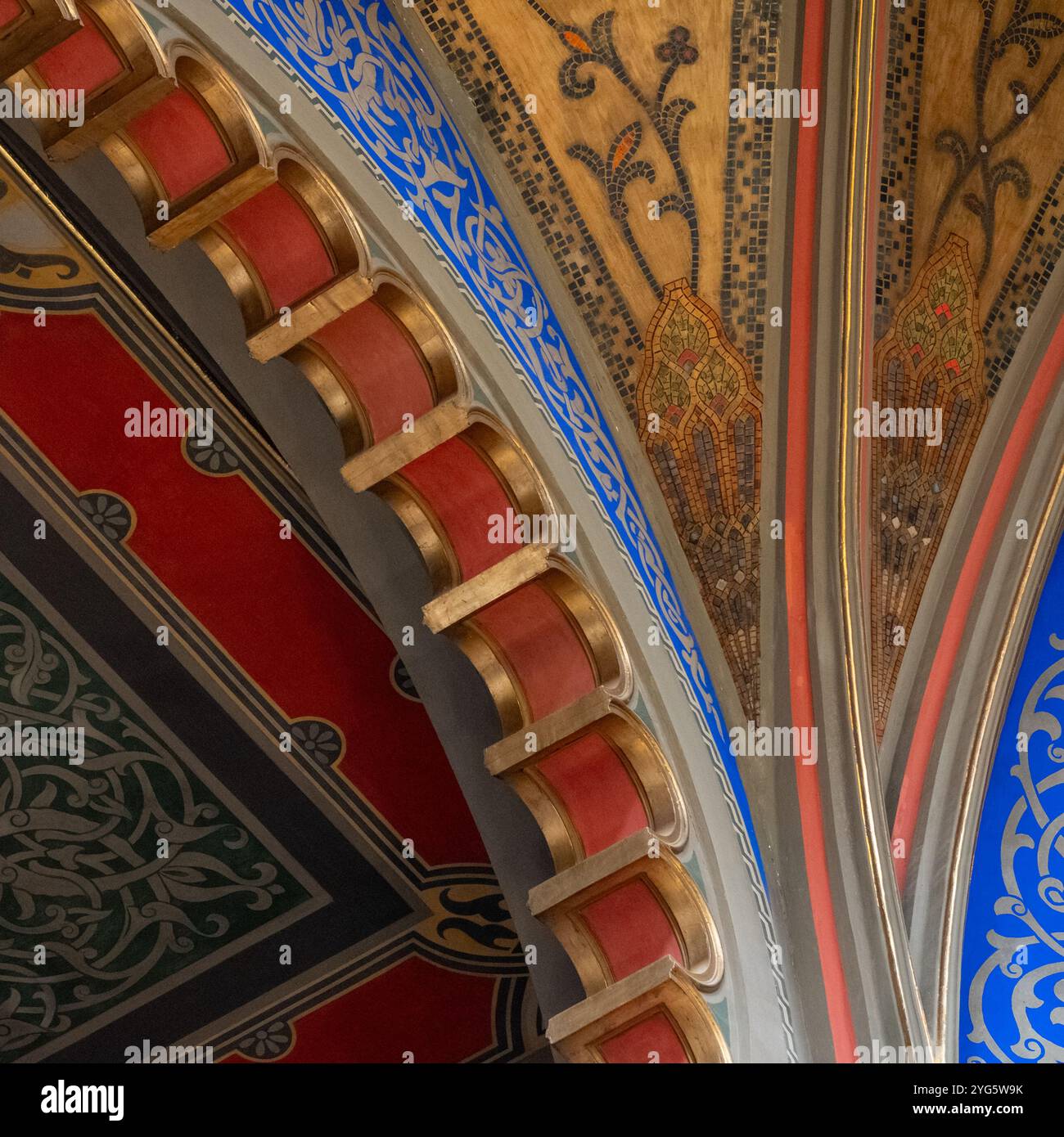 Ornate and colourful Jerusalem Synagogue, also known as the Jubilee ...