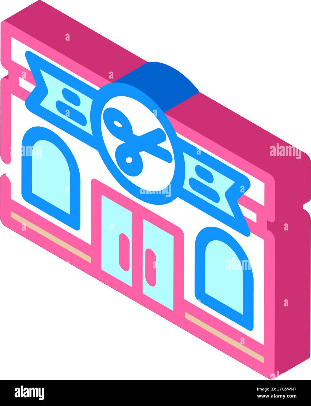 beauty parlour shop isometric icon vector illustration Stock Vector ...