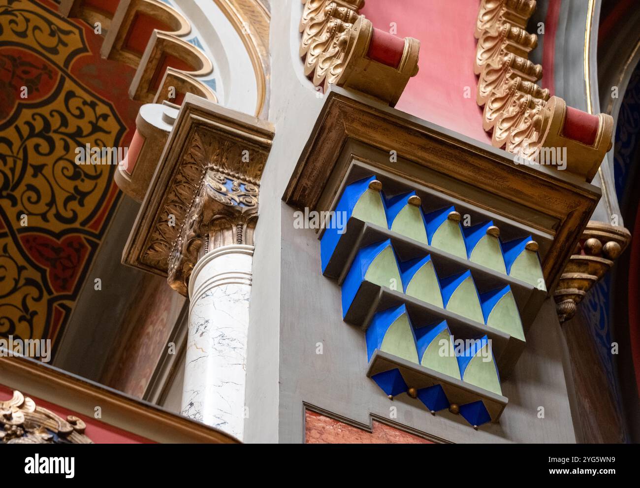 Ornate and colourful Jerusalem Synagogue, also known as the Jubilee ...