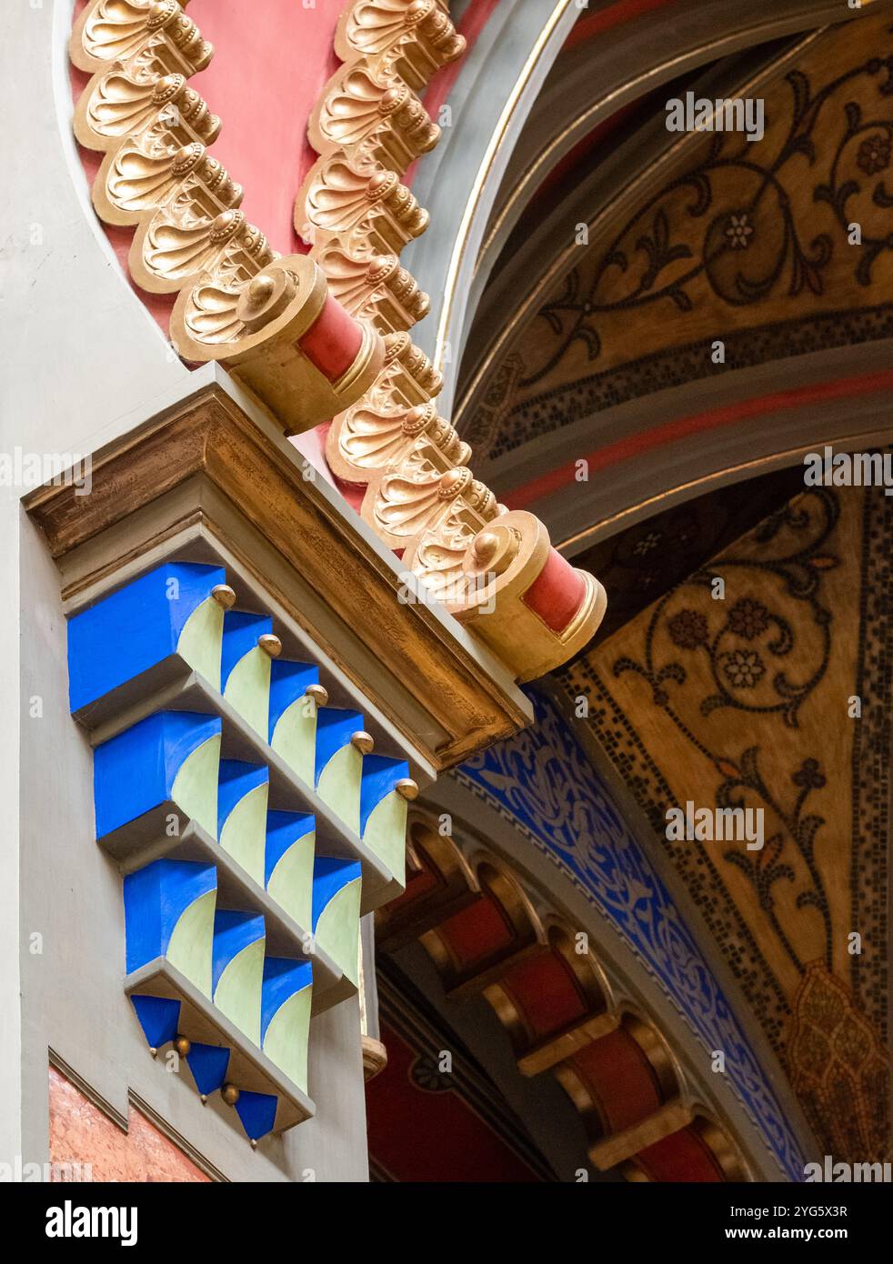Ornate and colourful Jerusalem Synagogue, also known as the Jubilee ...