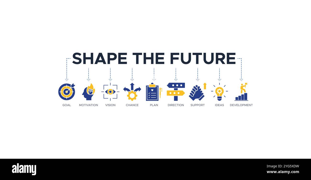 Shape the future banner web icon vector illustration concept for ...