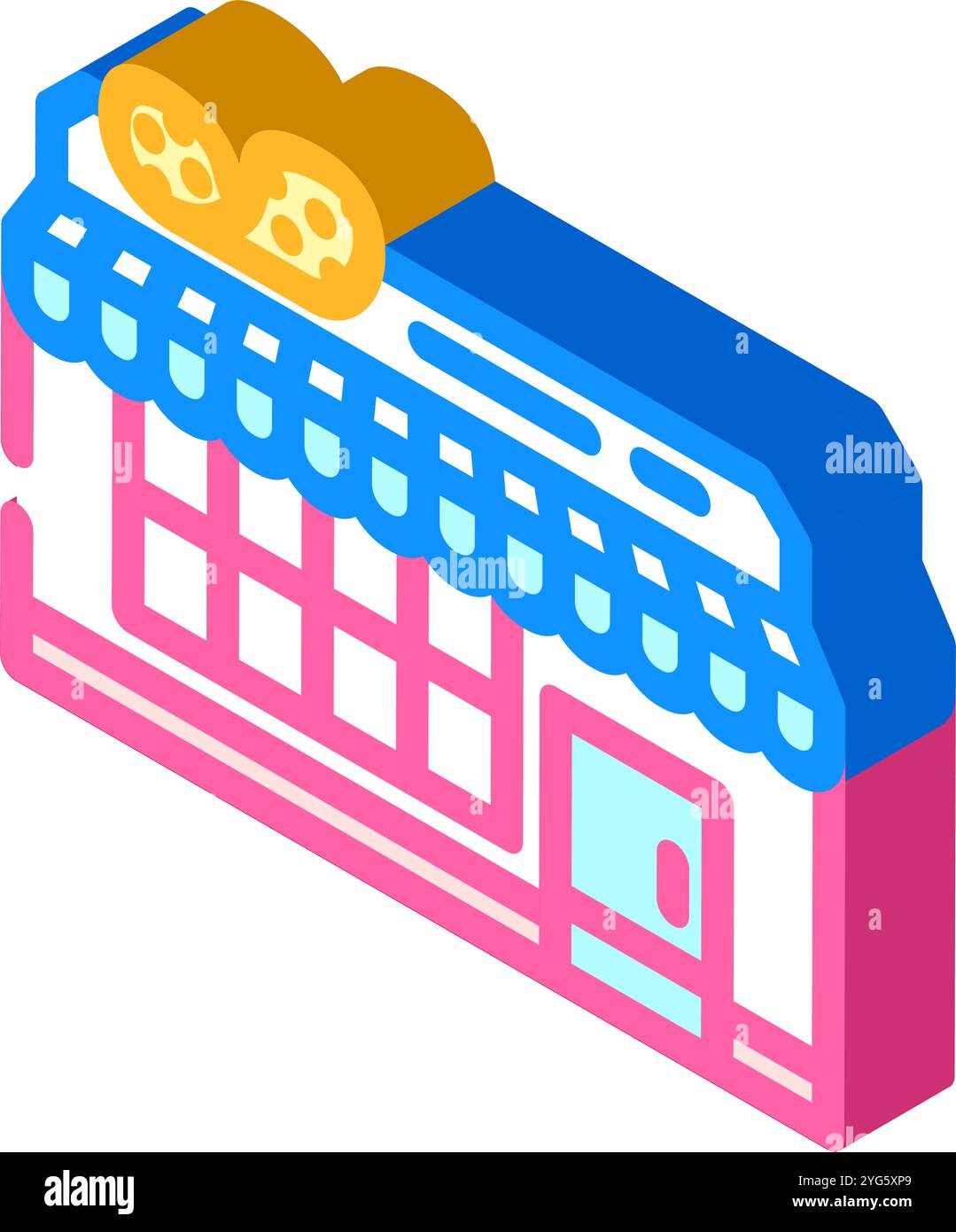 chip shop isometric icon vector illustration Stock Vector Image & Art ...