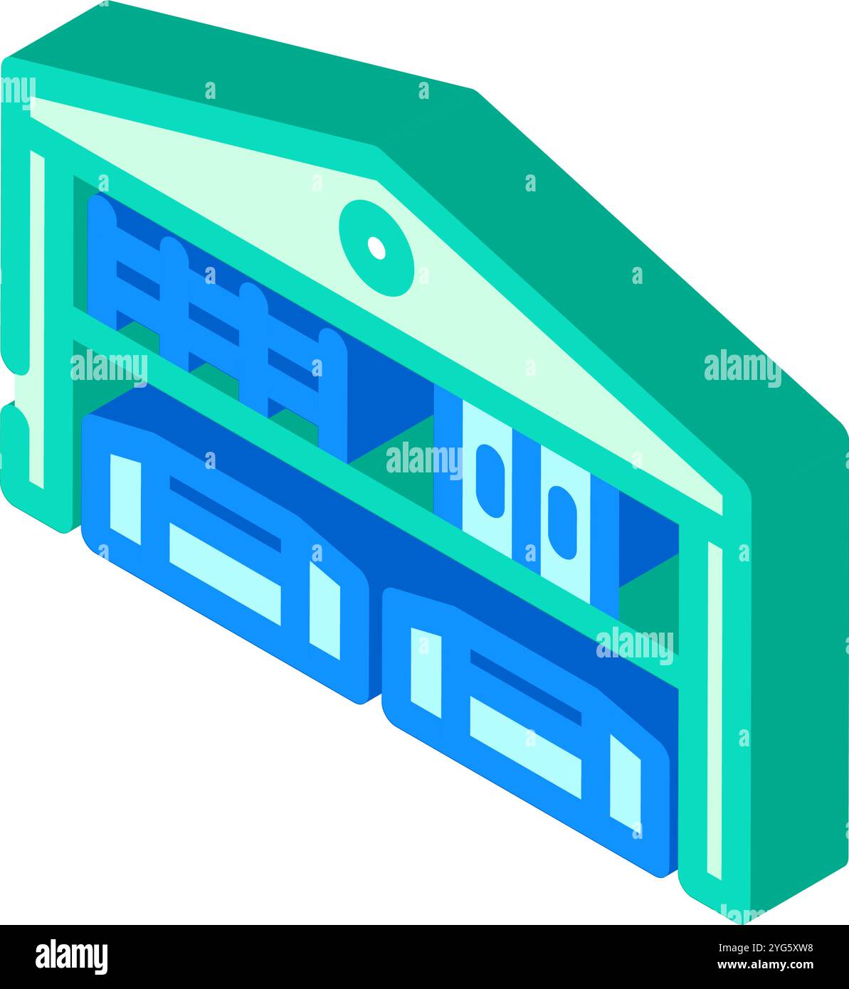 concession shop isometric icon vector illustration Stock Vector Image ...