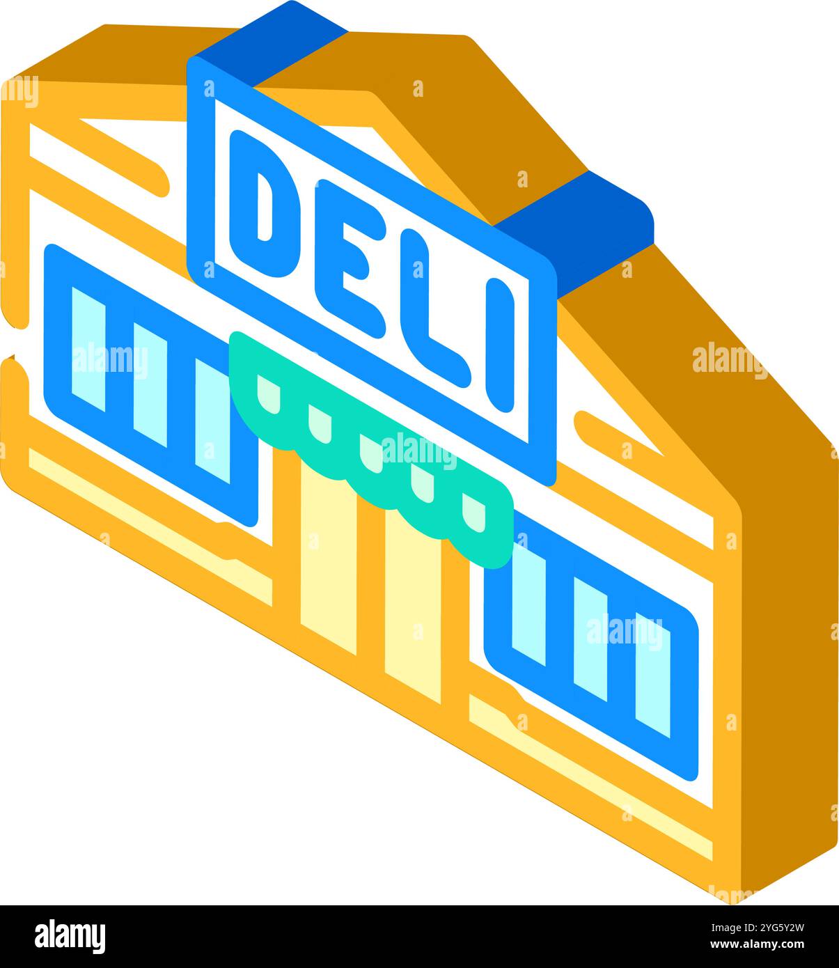 commissary shop isometric icon vector illustration Stock Vector Image ...