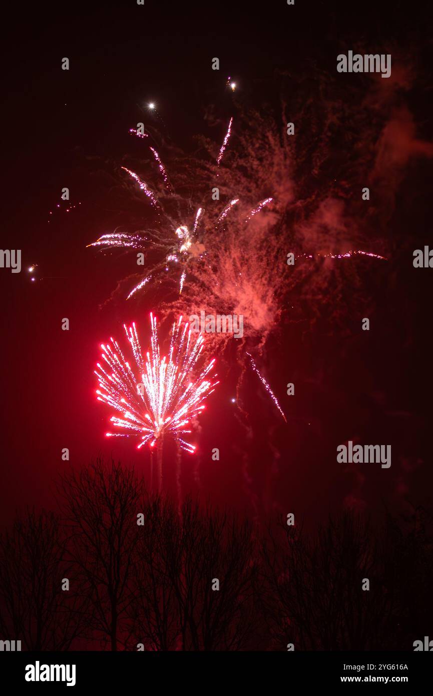 Firework Display on Bonfire night 5th November 2024 in north west ...