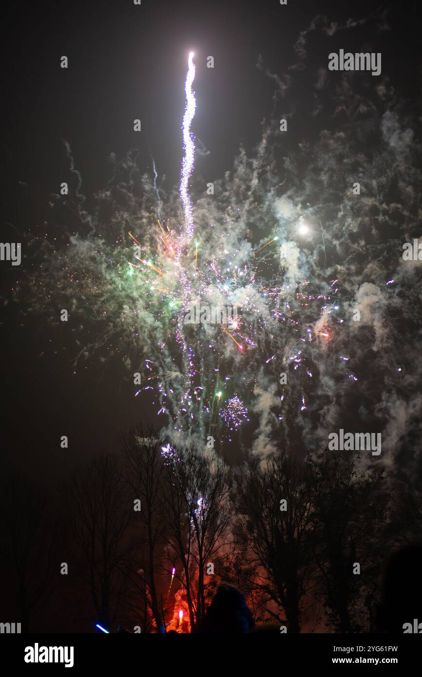 Firework Display on Bonfire night 5th November 2024 in north west ...