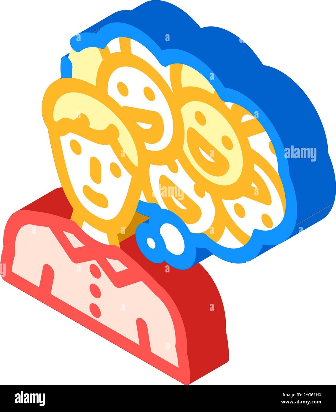 positive mindset success life isometric icon vector illustration Stock ...