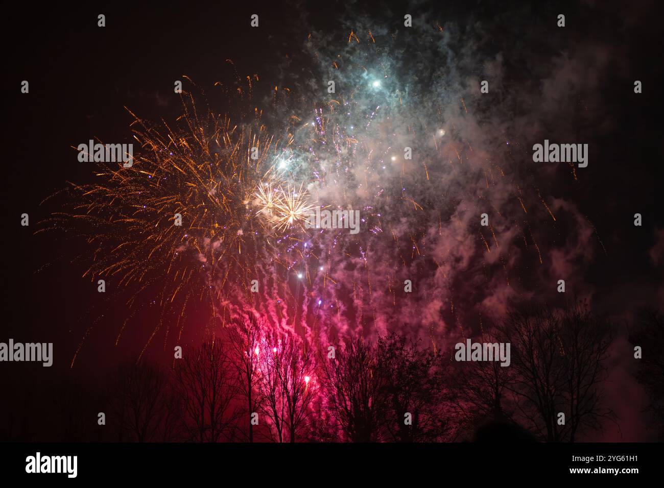 Firework Display on Bonfire night 5th November 2024 in north west ...