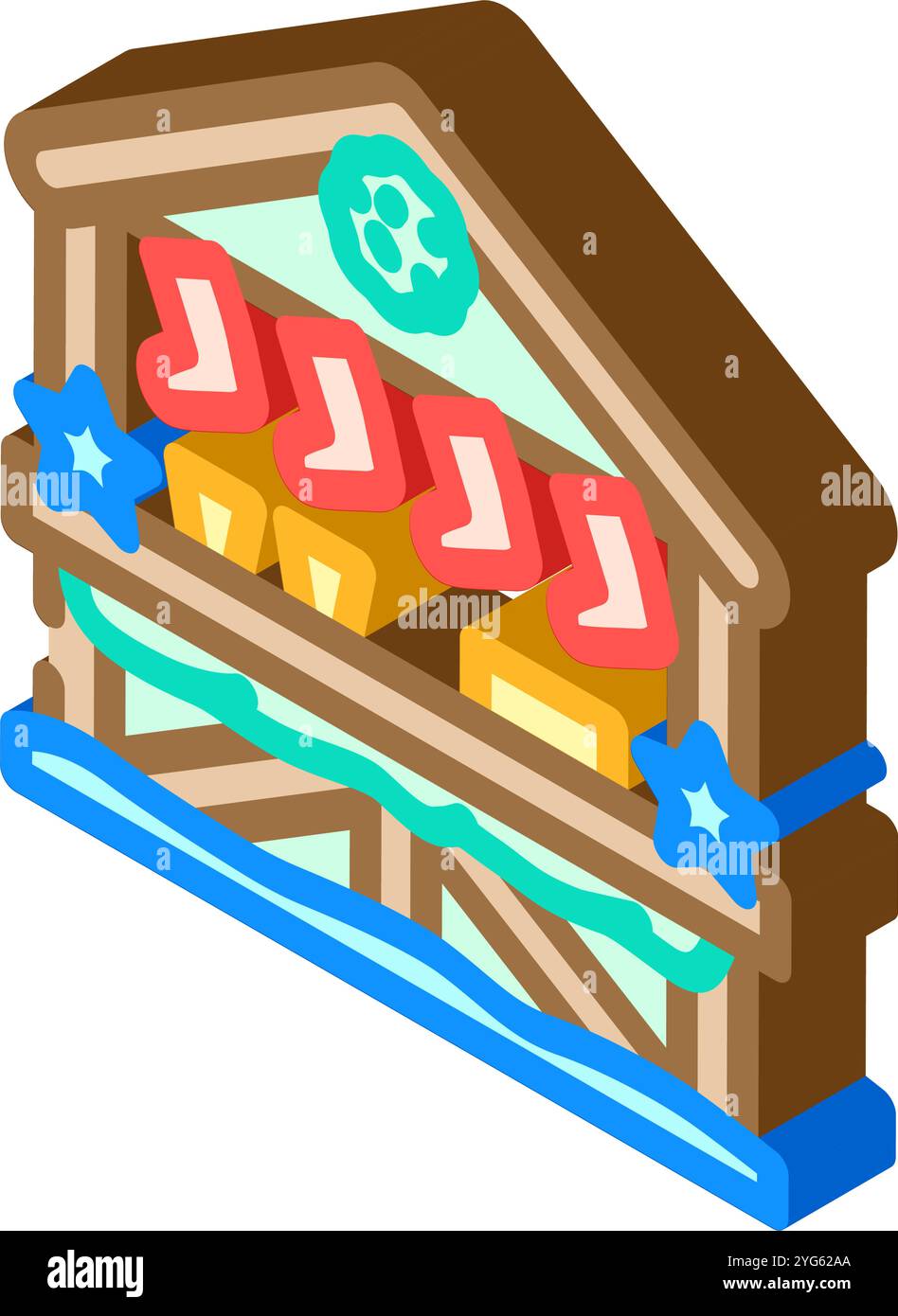 winter market winter isometric icon vector illustration Stock Vector ...