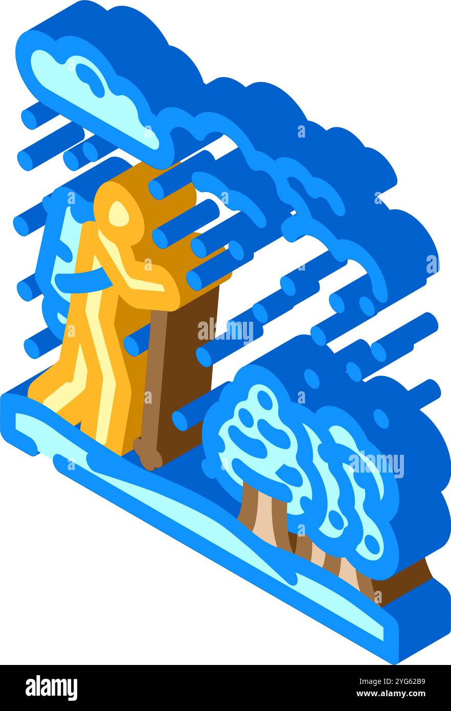 winter hike winter isometric icon vector illustration Stock Vector ...