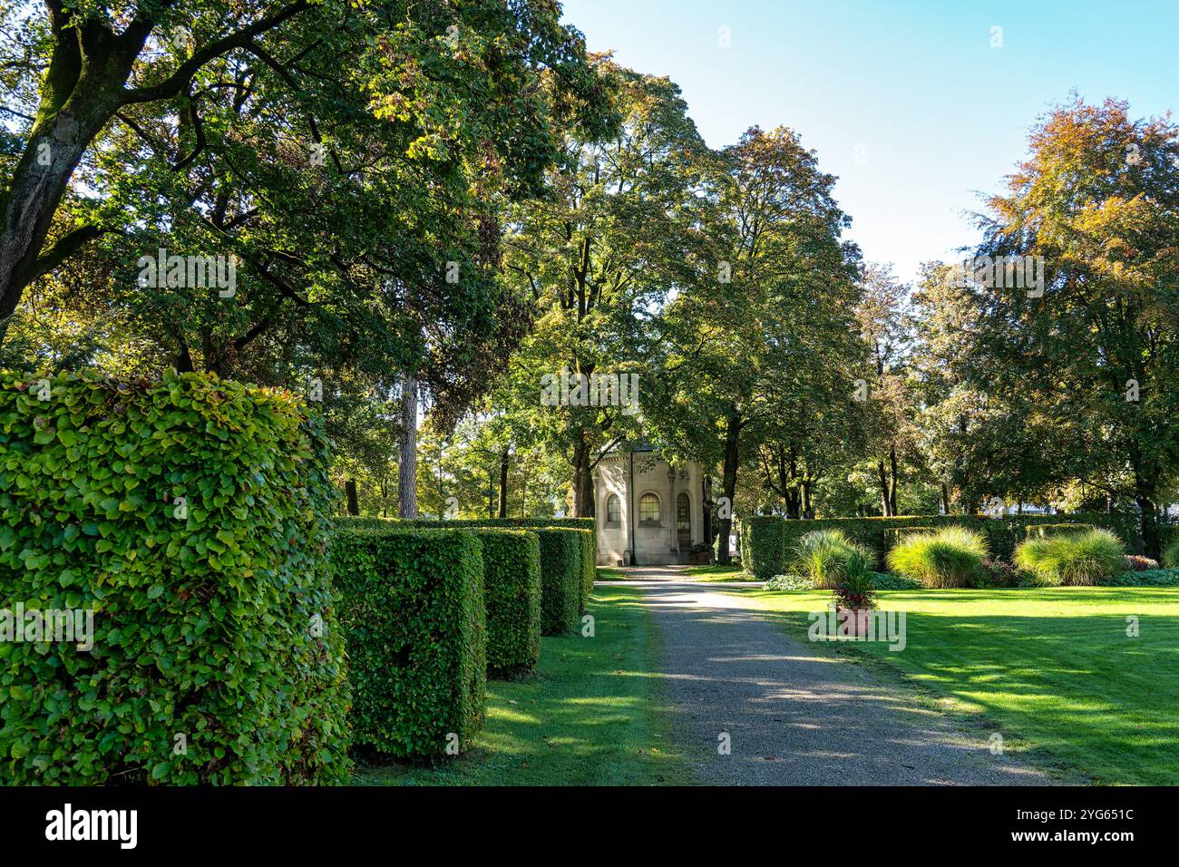 Autumn view of the Nordfriedhof, Northern Cemetery, with 34,000 burial ...