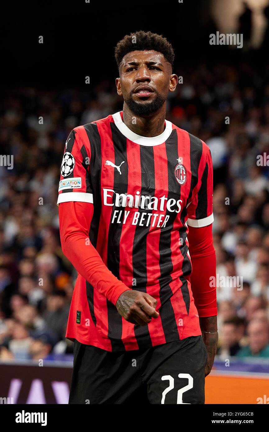 MADRID, SPAIN - NOVEMBER 05: Emerson of AC Milan during the UEFA ...