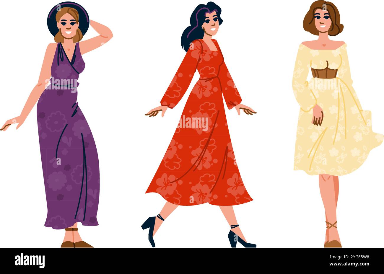 Woman mini dress Stock Vector Images - Alamy